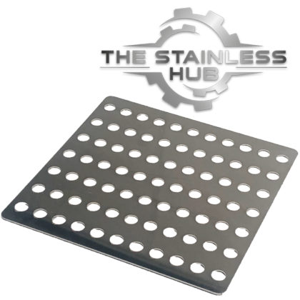 6" (15cm) Square Stainless Steel Drain Cover - Stainless Hub