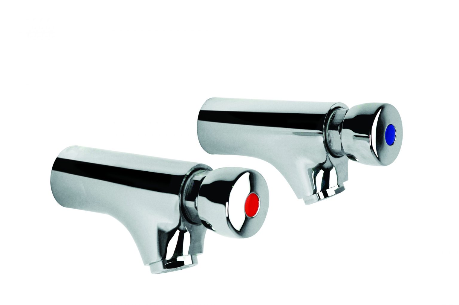 Inta Wall & Basin Mounted Push Taps – Non-Concussive - Stainless Hub